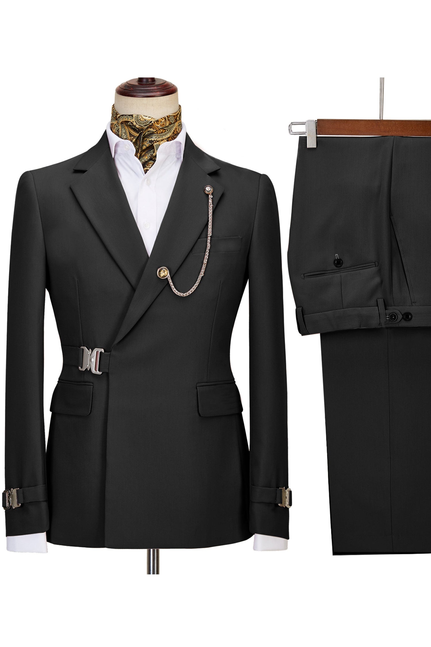 Men's 2 Piece Slim Fit Suit Set, Formal Business Wedding Tuxedo