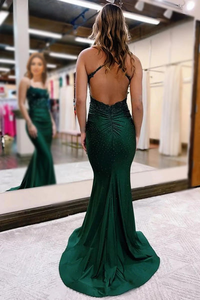 Charming Mermaid Spaghetti Straps Long Prom Dress