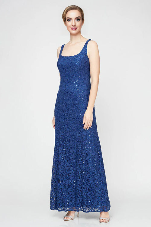 Square Neck Lace 2 Pieces A Line Ankle Length Mother of The Bride Dres