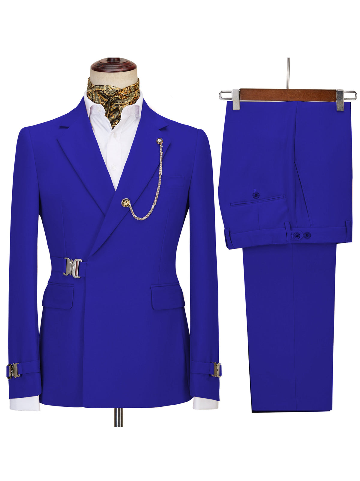 Men's 2 Piece Slim Fit Suit Set, Formal Business Wedding Tuxedo